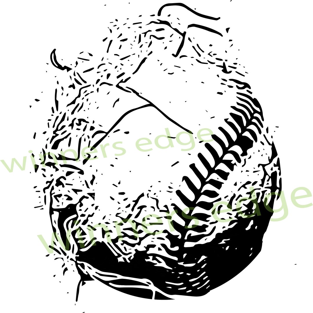 Baseball Torn Cover Digital Download - Etsy