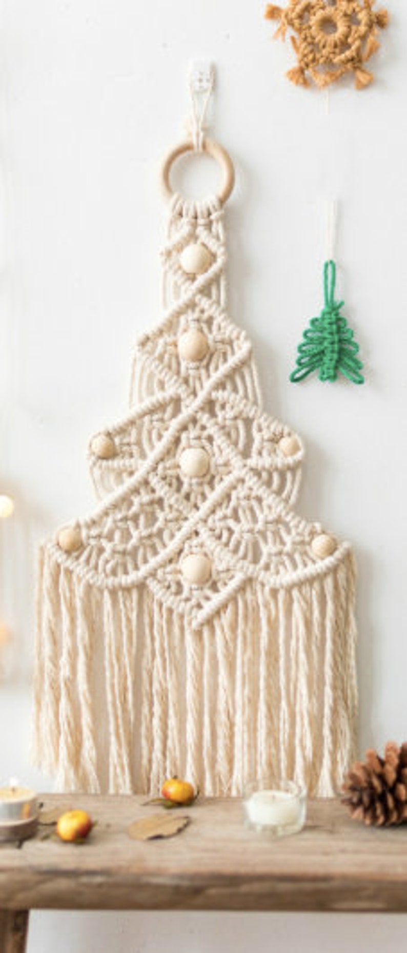 European Style Macrame Christmas Tree Wall Hanging for - Etsy