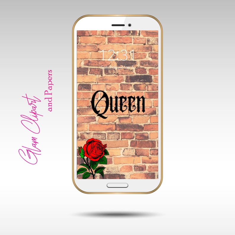 Queen Phone Wallpaper Rose Cell Phone Screensaver - Etsy