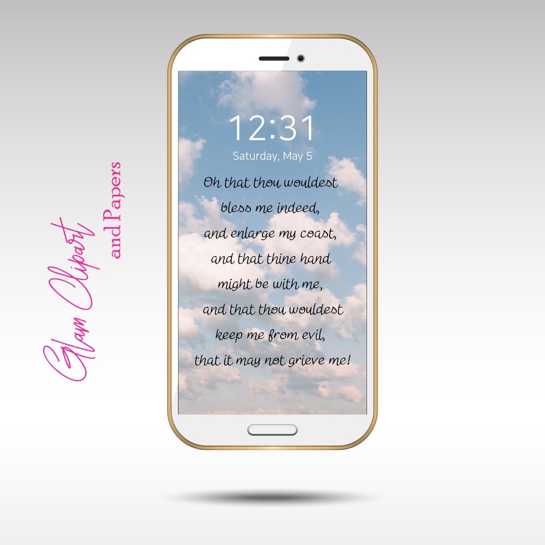 Prayer of Jabez Blue Sky Phone Screensaver Lock Screen Wallpaper Home ...