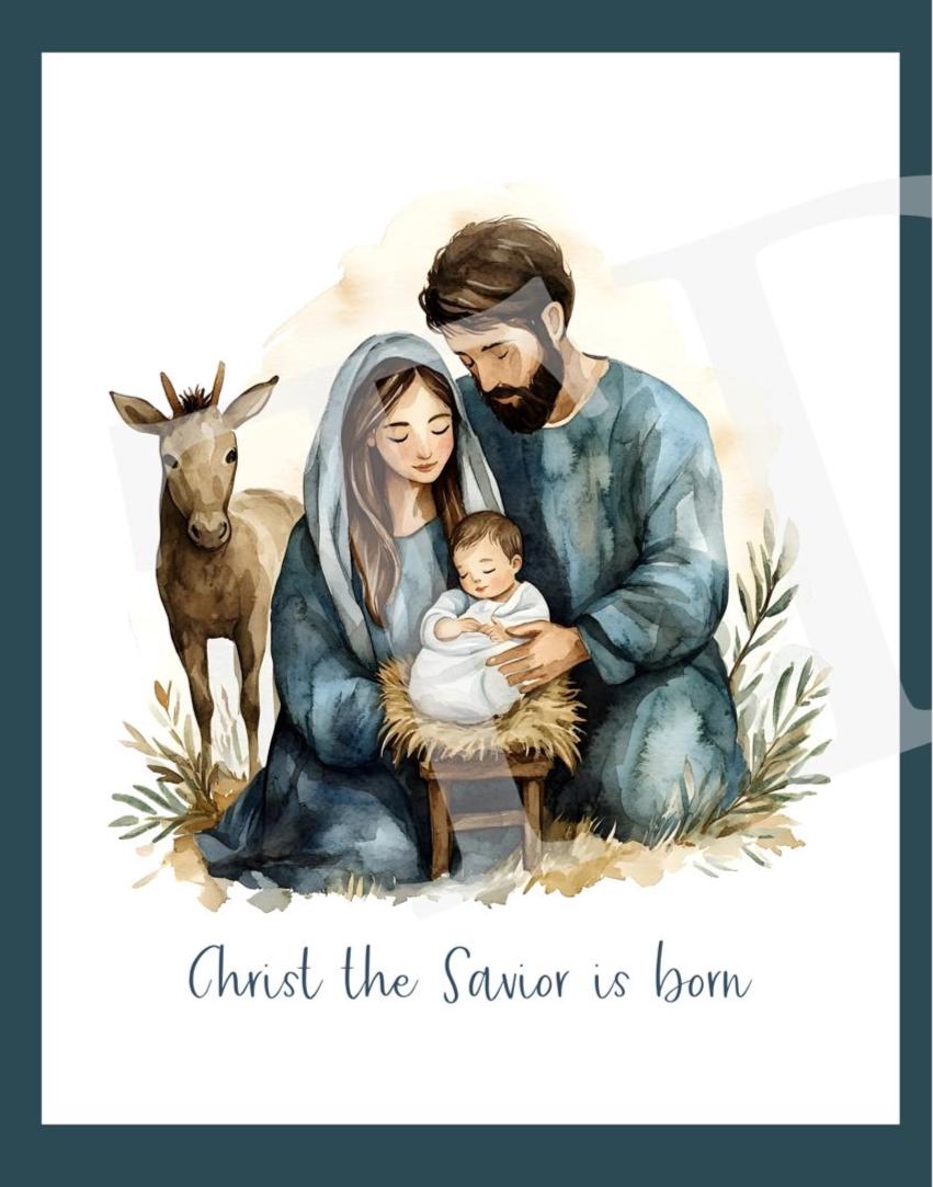 Digital Print: Christ the Savior is Born Christian LDS Christmas ...