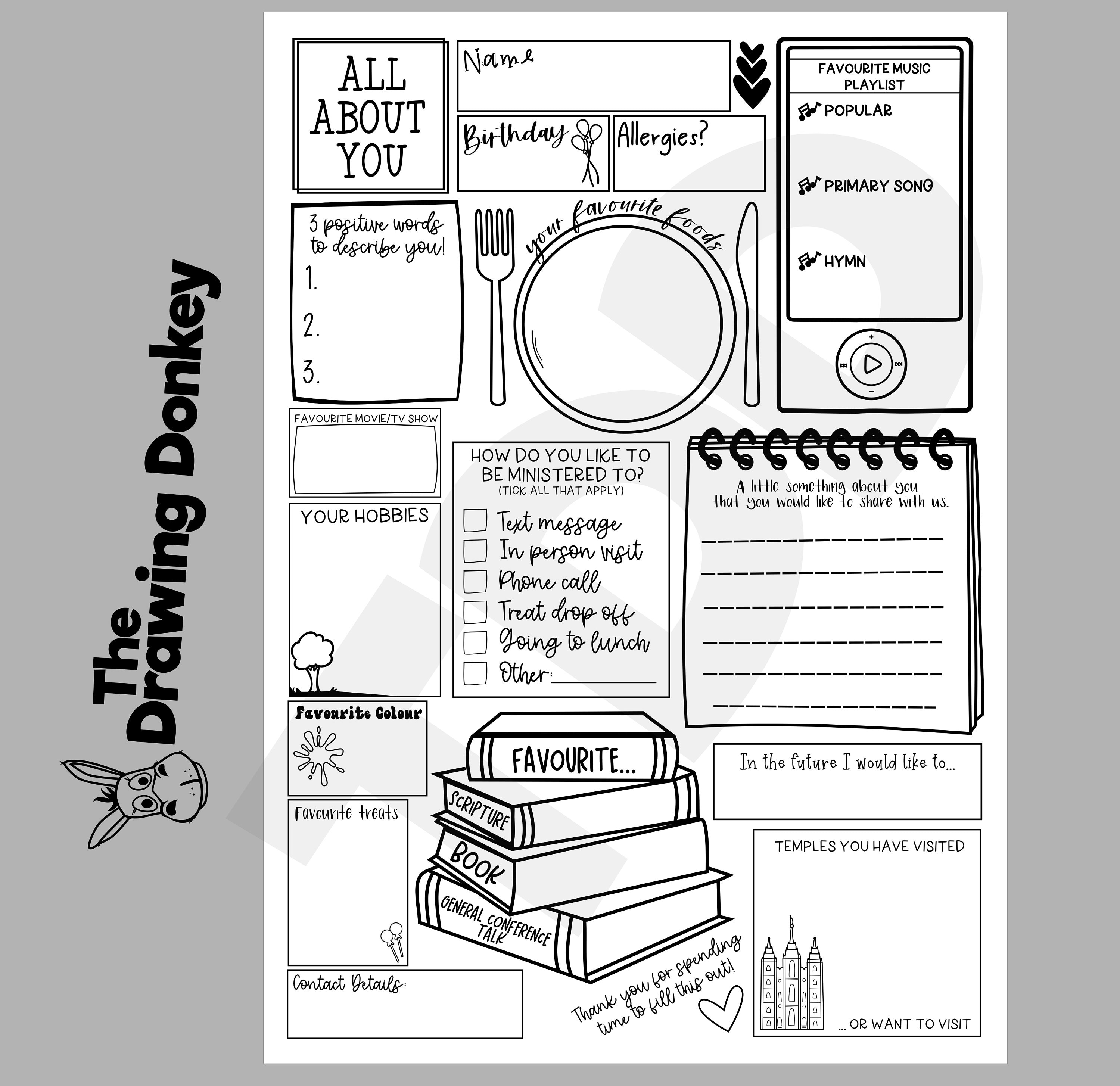 Get To Know You Grid Template