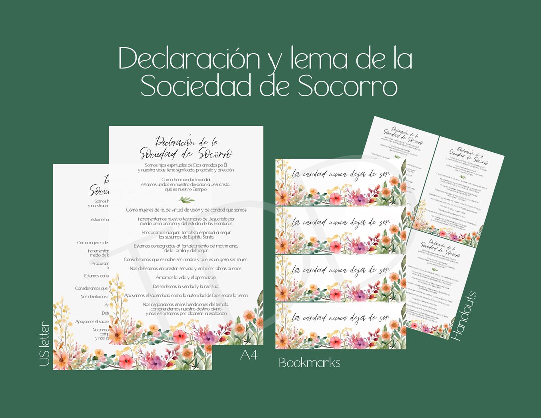 Digital Print: Declaración De La Sociedad De Socorro & La Caridad Nunca ...