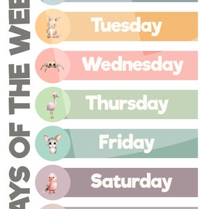 Digital Prints: Classroom Poster (aussie Animals) Set of 8 - Welcome ...