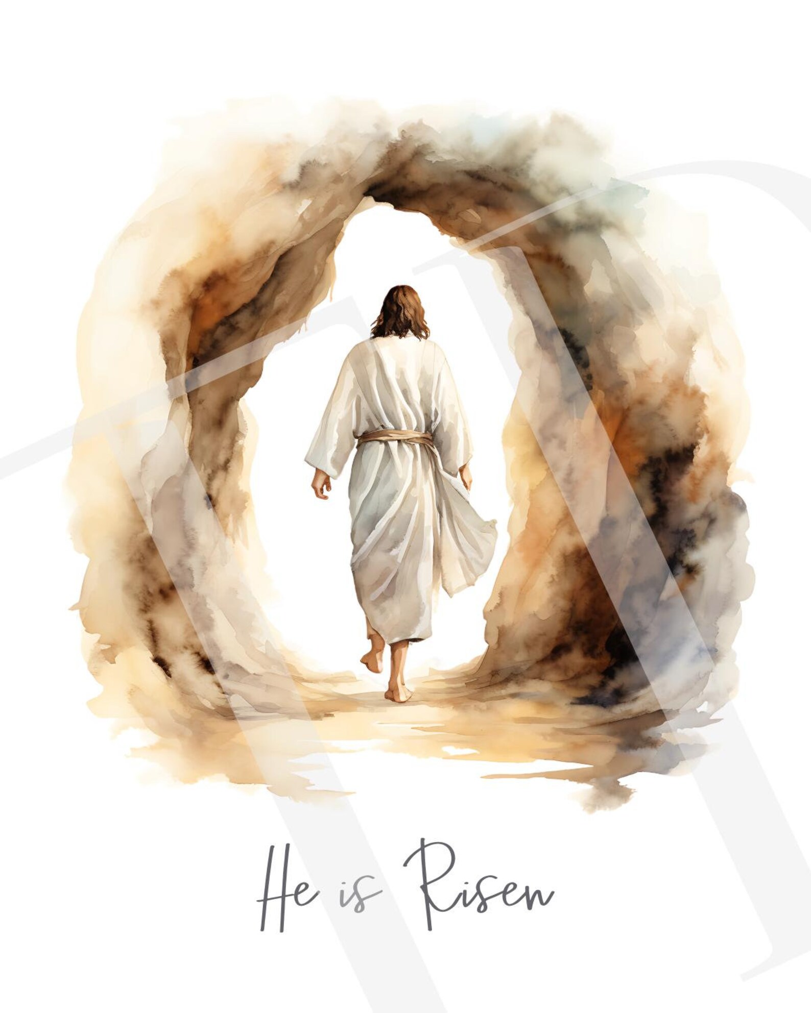 Digital Print: He is Risen, Savior Easter Art Religious Christian (LDS ...