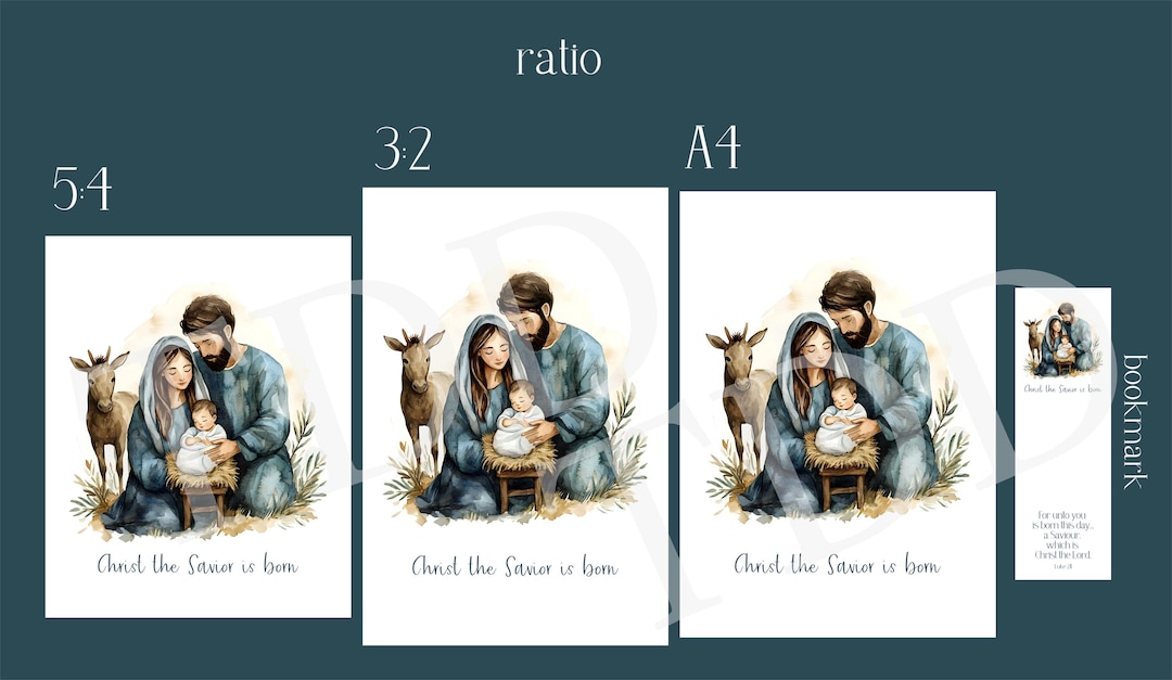 Digital Print: Christ the Savior is Born Christian LDS Christmas ...