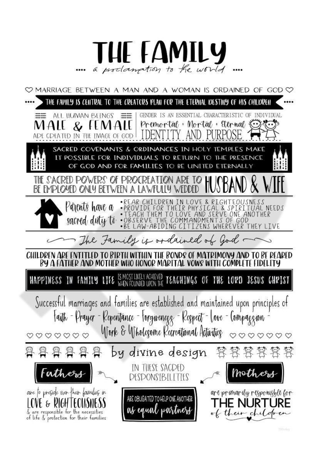 LDS Proclamations Bundle, Digital Prints, the Family, the Living Christ ...