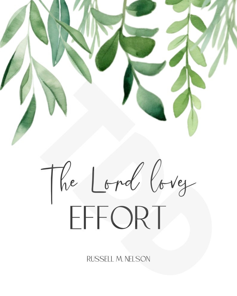 Digital Prints Set of 4: Russell M. Nelson Quotes (celestial, Effort ...