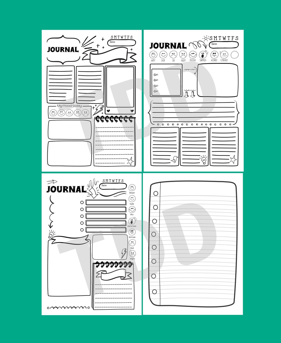 Digital Print: Children/youth/adult Coloring Mindfulness Journal ...