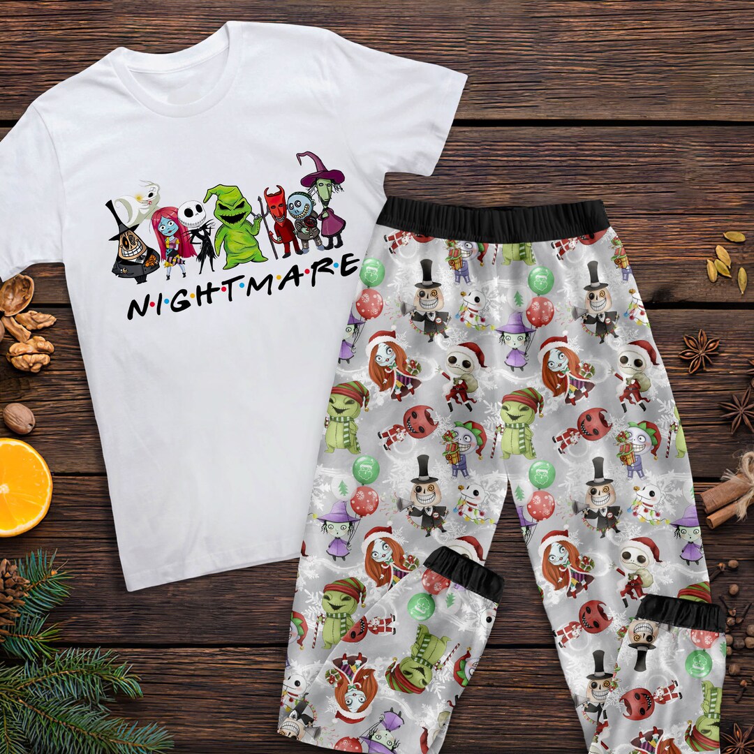 Nightmare Before Christmas Pajamas Halloween Night Wearing - Etsy
