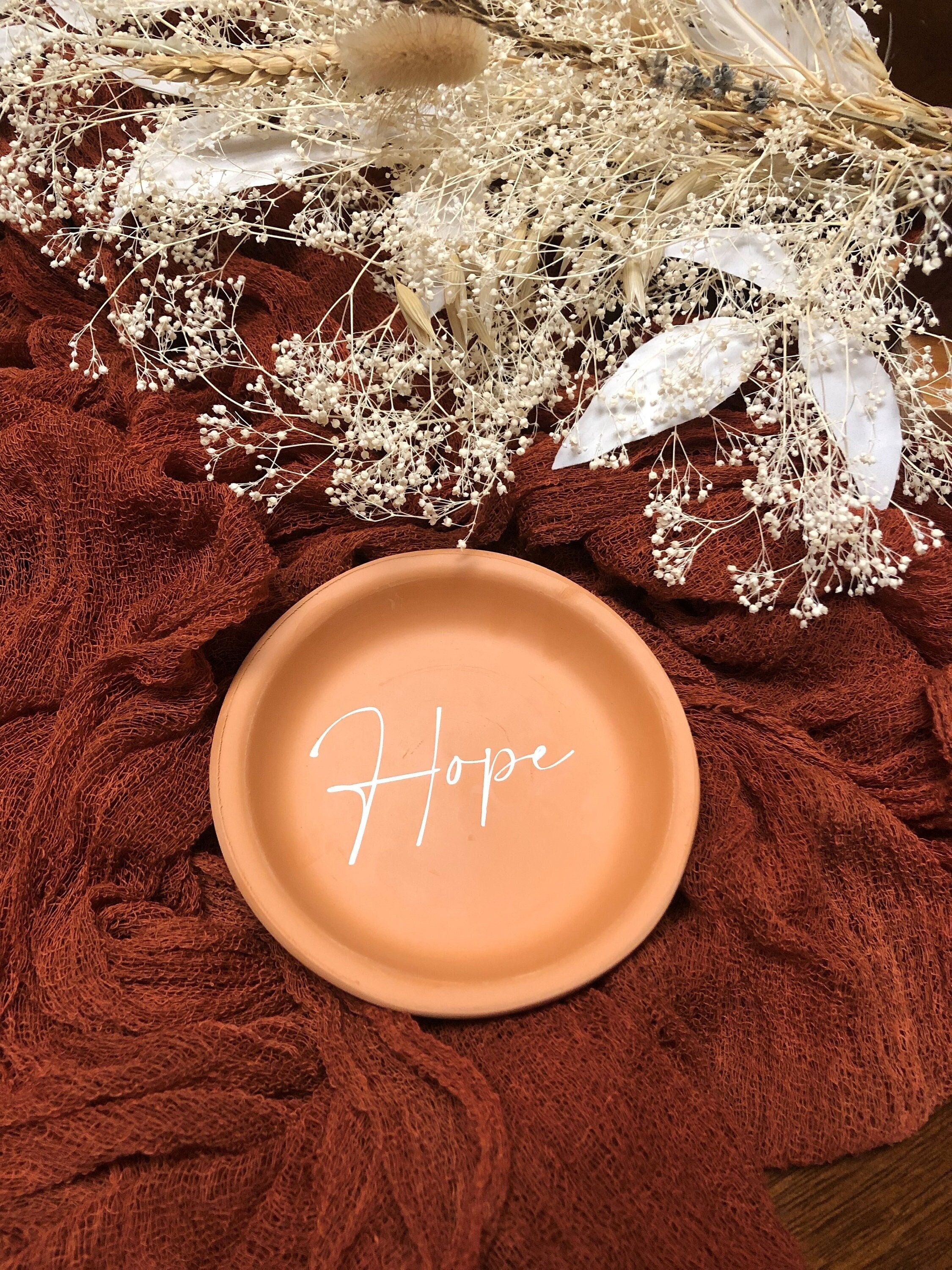 Personalized Terra Cotta Saucer, Placecard, Wedding Favor, Wedding ...