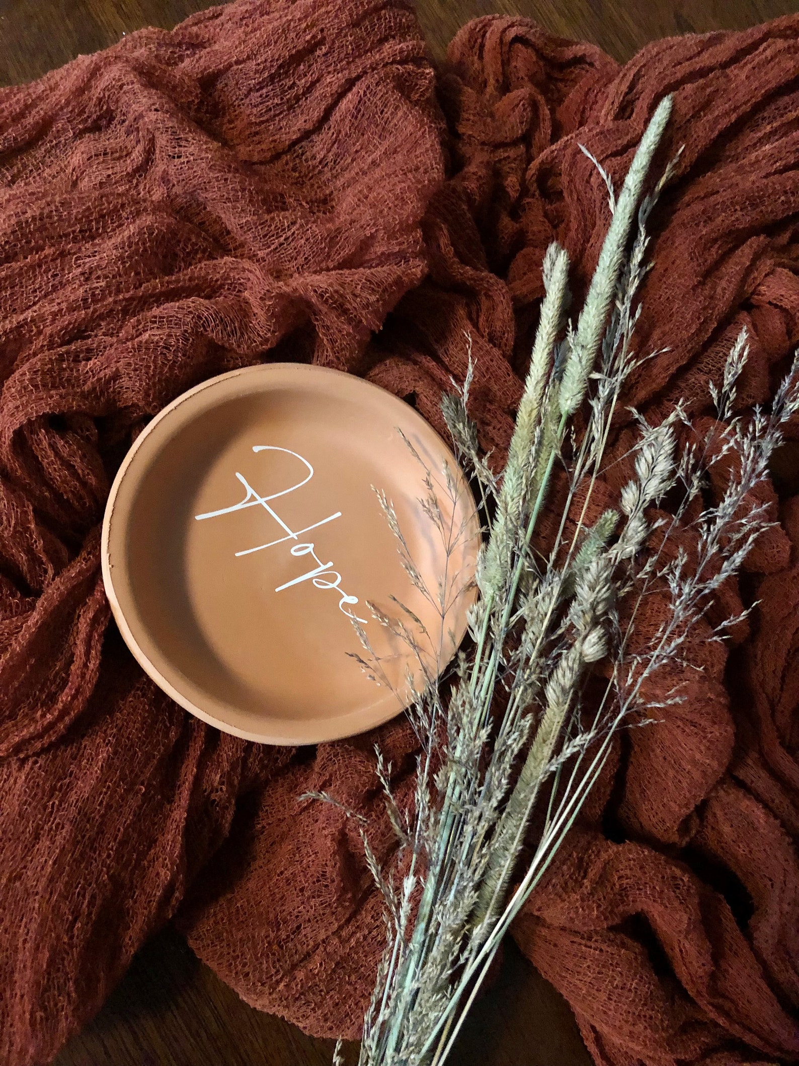 Cinnamon Rust Gauze Table Runner for Boho Wedding or Home - Etsy
