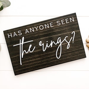 Cute Ring Bearer Signs Has Anyone Seen the Rings Custom Wedding Signs ...