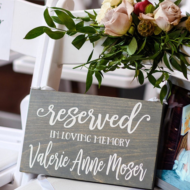 Mother of the Bride in Loving Memory Wedding Sign - Etsy