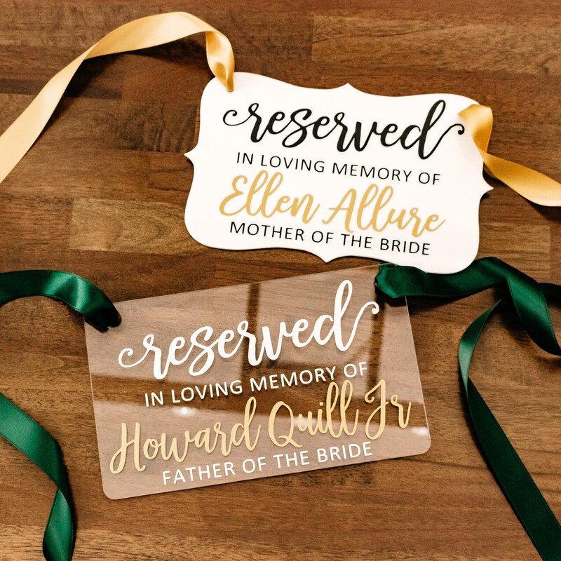 Memorial Chair Sign - Etsy