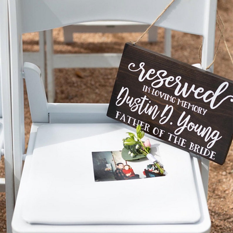 In Loving Memory Wedding Reserved Sign Wood - Etsy