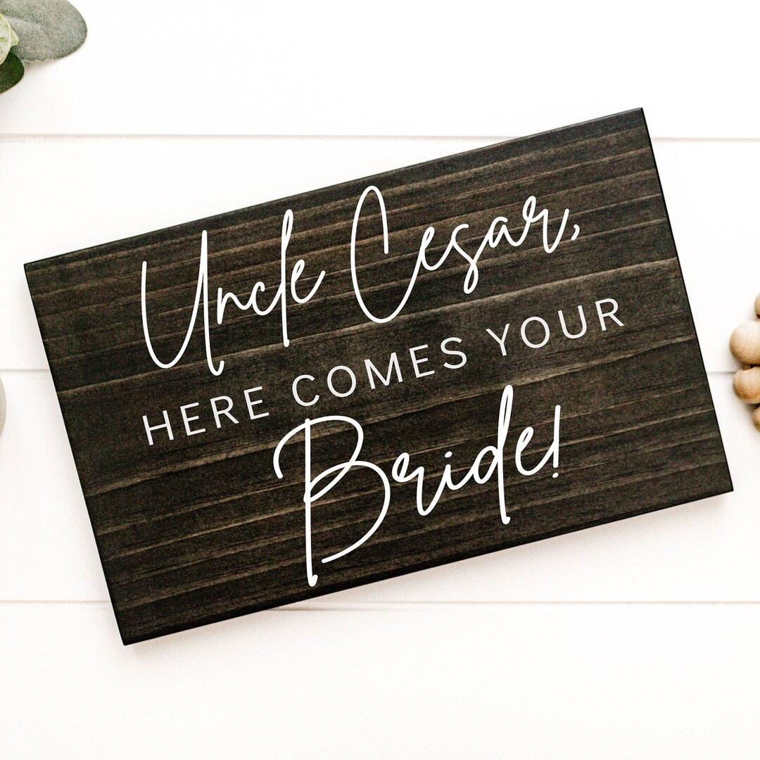 Ring Bearer Signs Here Comes the Bride Custom Wedding Signs for Husband ...