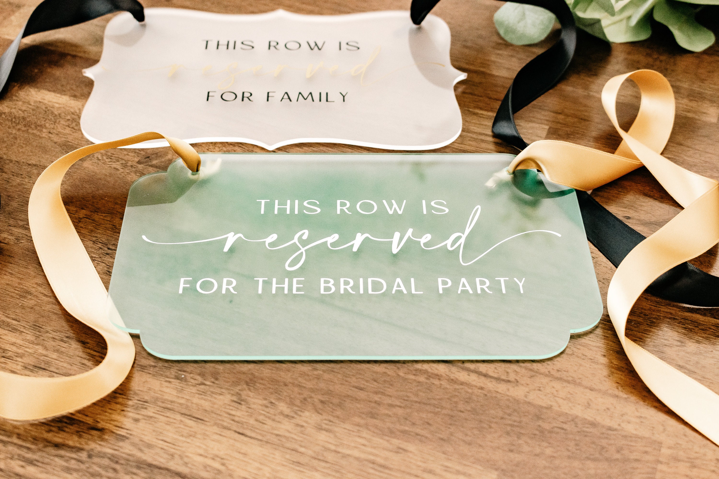 Wedding Reserved Signs This Row is Reserved for Acrylic Wedding Signs ...