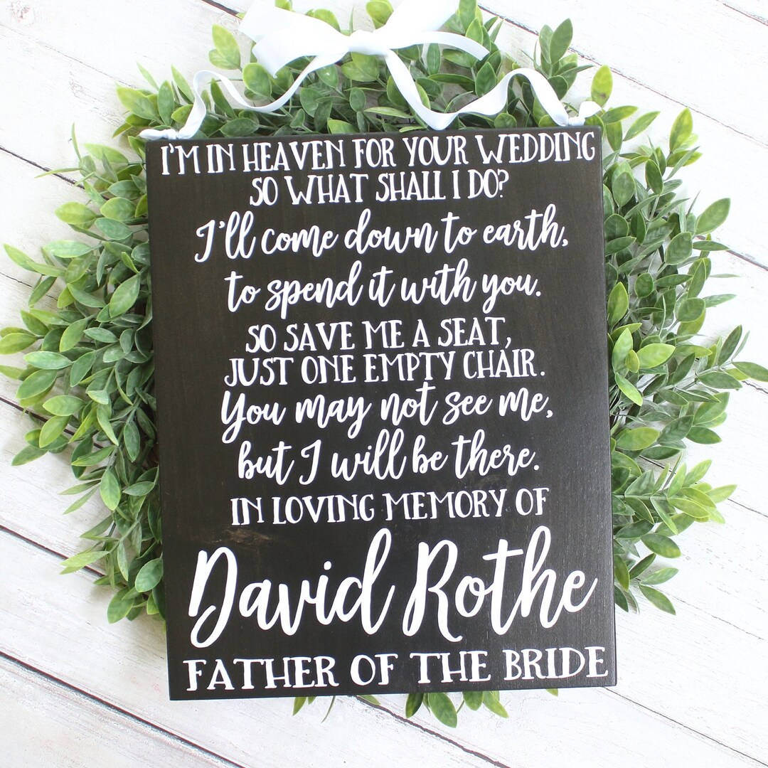 Wedding Memorial Sign for Loved Ones - Etsy