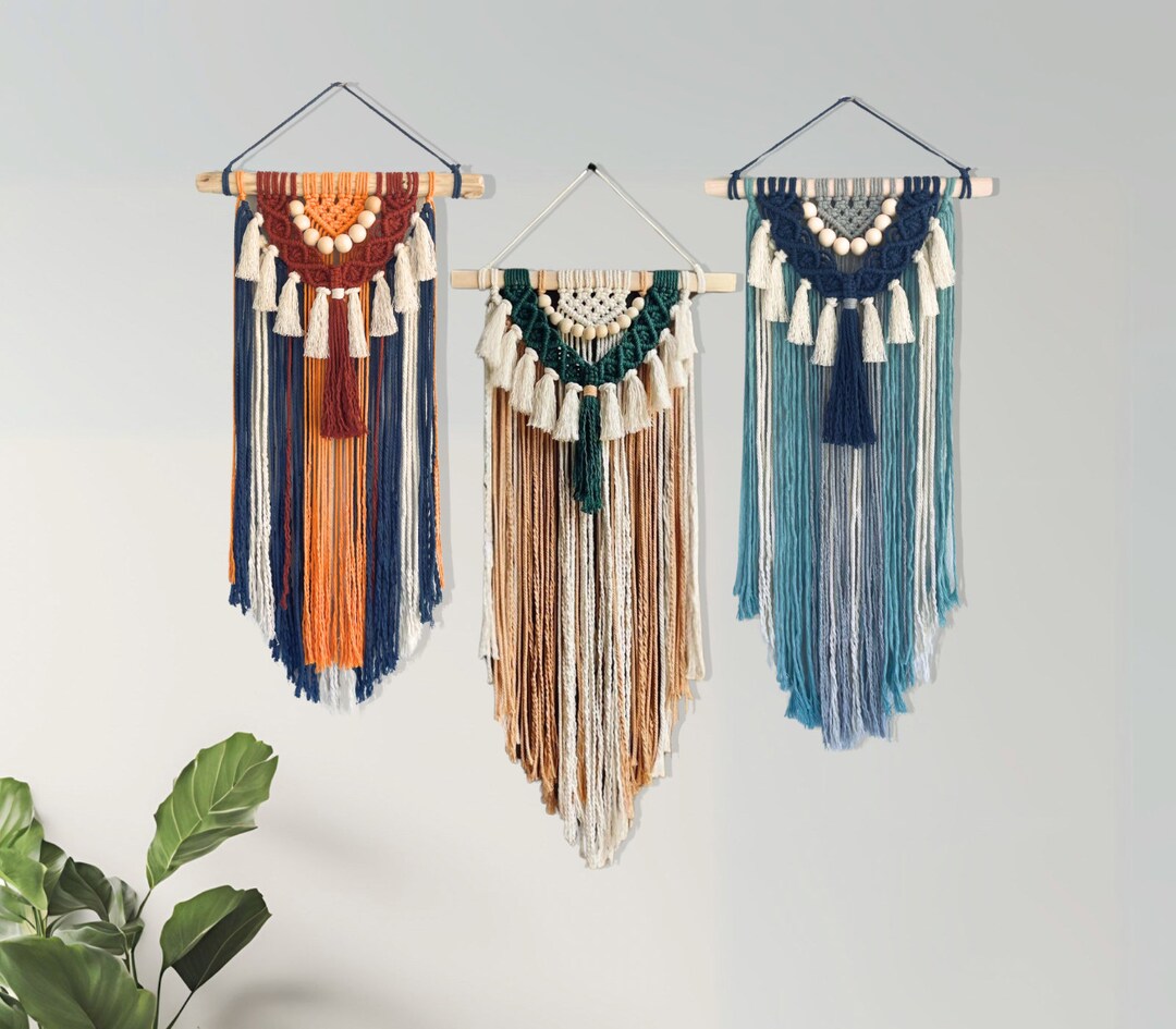 Small Macrame Wall Hanging, Boho Room Decor, Colorful Macrame, Small ...
