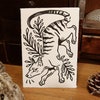 Linocut Print Original Sword & Tiny Dragon Ivory or Sun Paper - Etsy