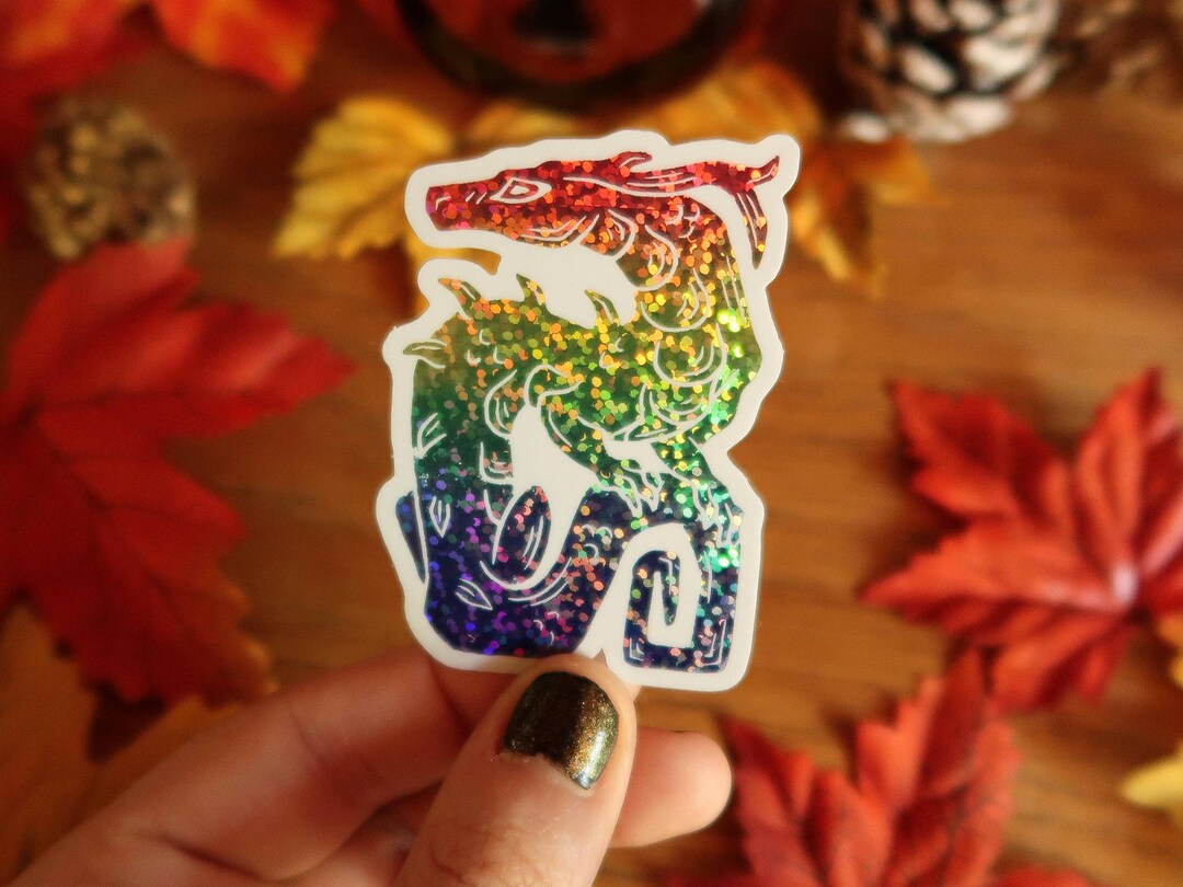 Stickers Linocut Pride Dragon Stickers - Etsy