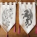 Linocut Banner Original Bat _ Limited Edition - Etsy