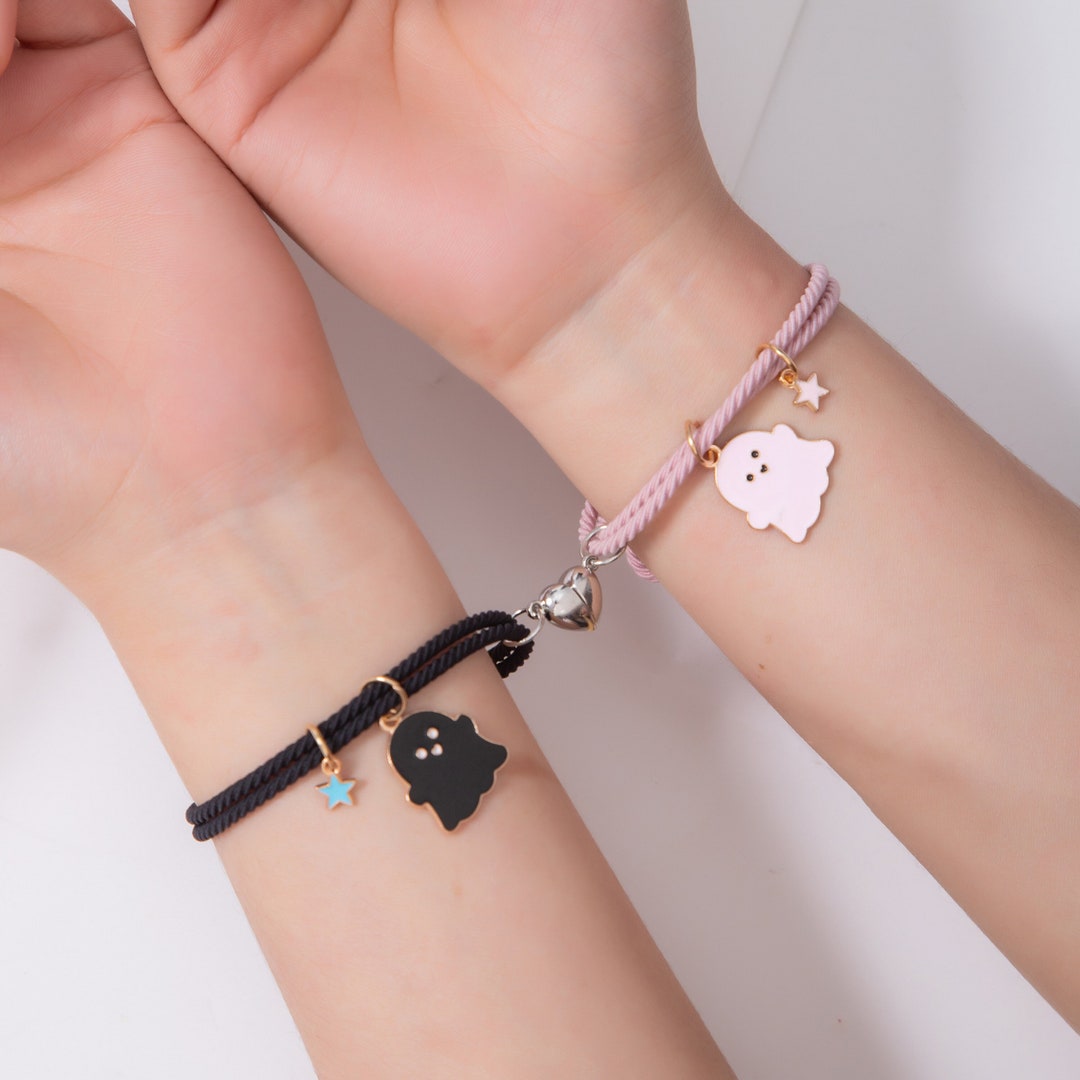 Ghost Halloween Couple Bracelets Handmade Matching Bracelets - Etsy