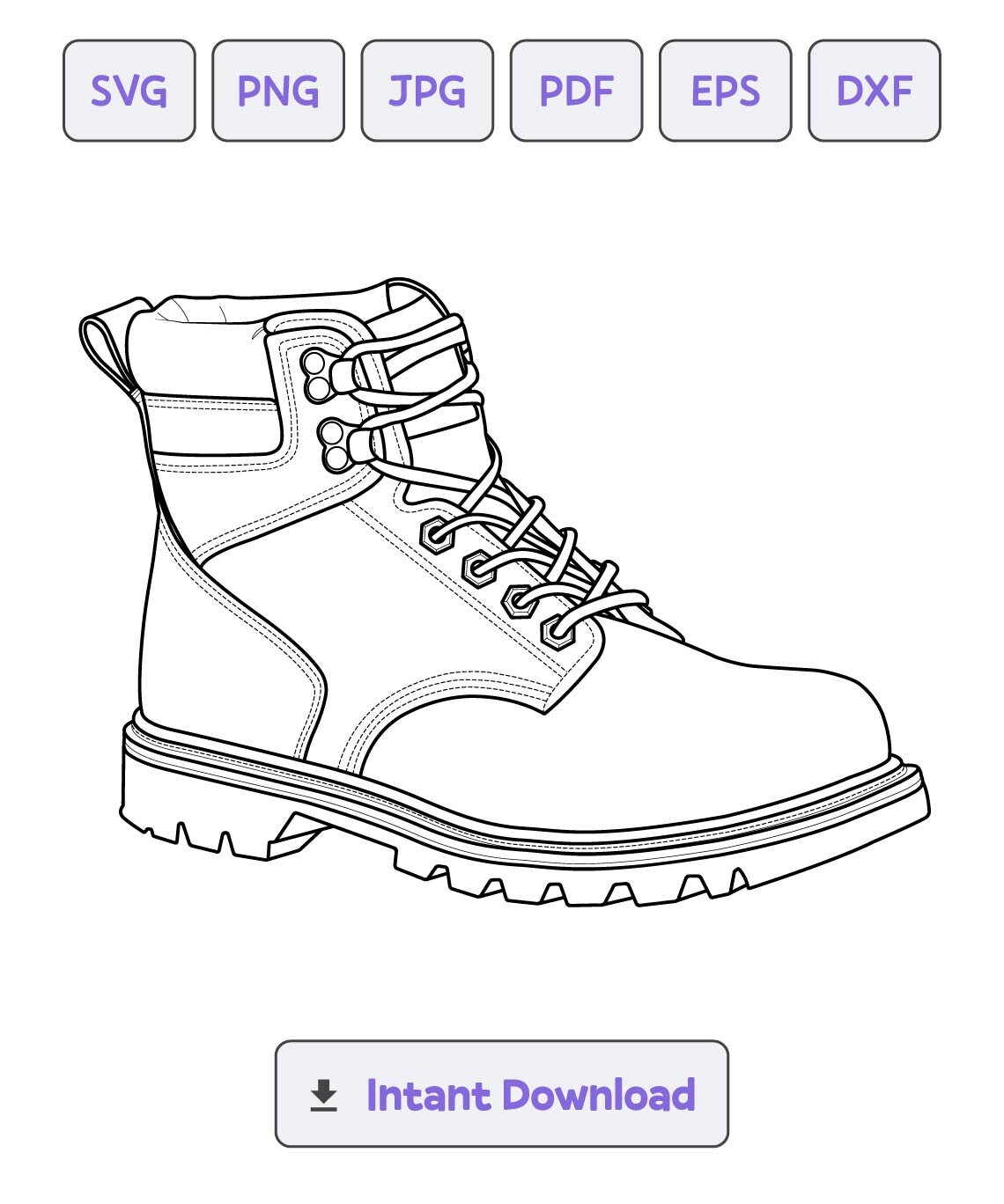 Coloring Pages Work Boots