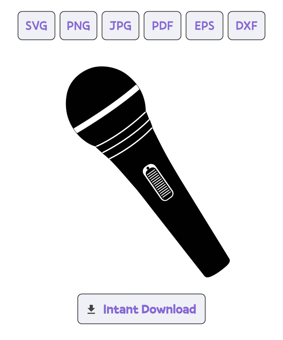 Mic Silhouette SVG, Svg, Dxf, Mic Eps, Cricut, Mic Clipart, Silhouette ...
