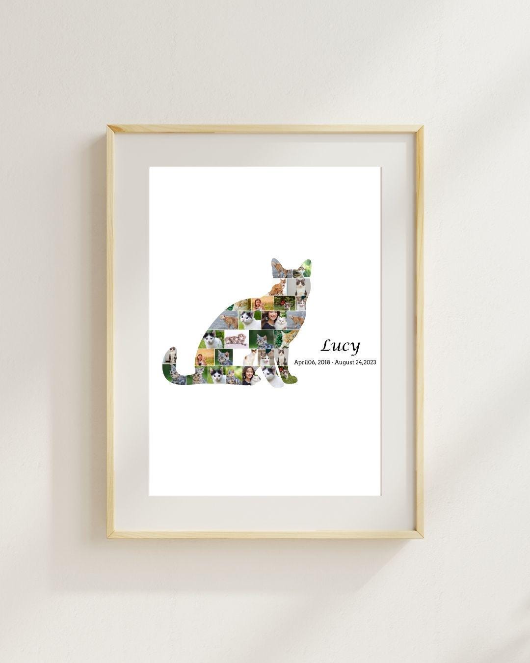 Custom Cat Gift - Cat Photo Collage Template for Cat Lovers, Pet Owners ...