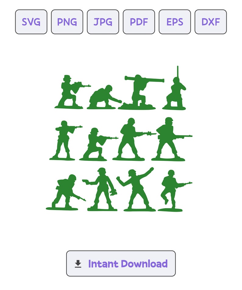 Army Men Silhoutte, Army Men SVG File, Army Men Clipart,army Men Files ...