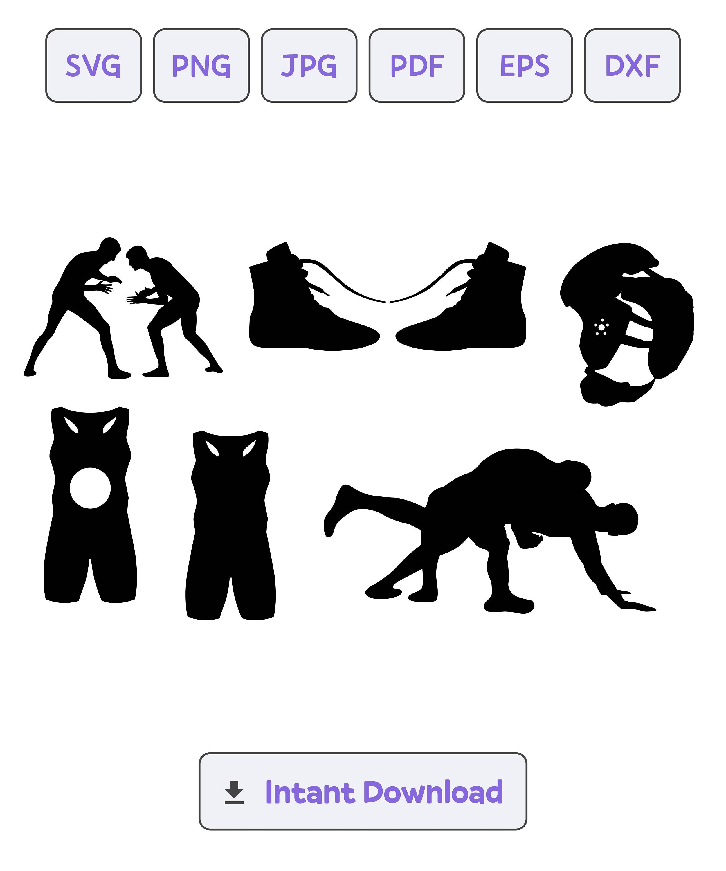 Wrestling Silhouette,wrestling SVG File, Wrestling Clipart, Wrestling ...