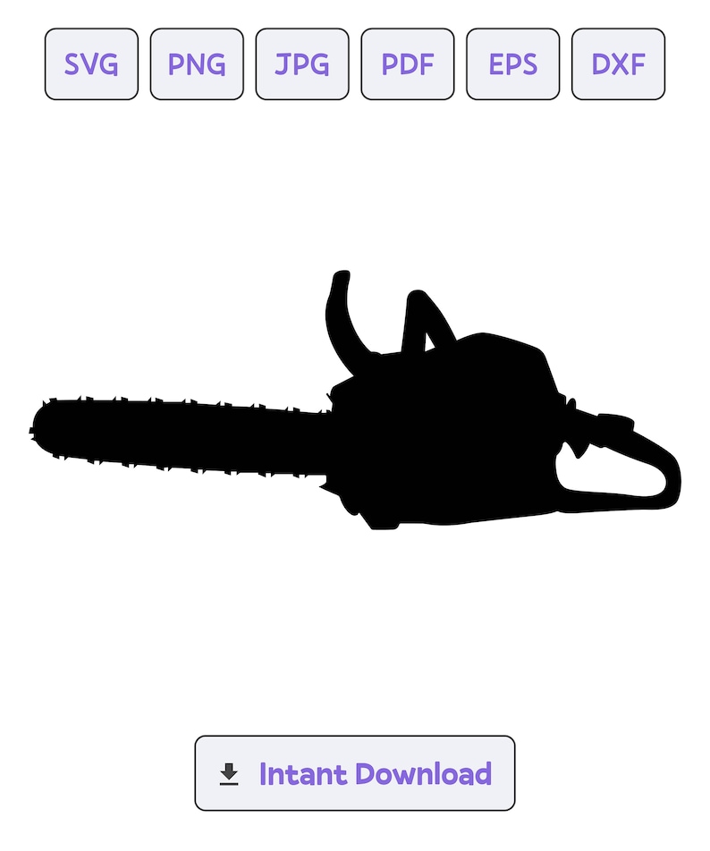 Chainsaw Silhouette SVG Svg Dxf Chainsaw Eps Chainsaw Film | Etsy