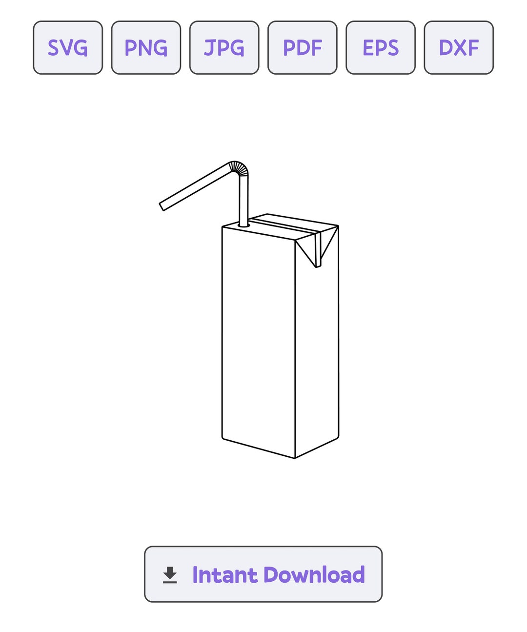 Juice Box Silhoutte, Juice Box SVG , Clipart, Juice Box Files for ...