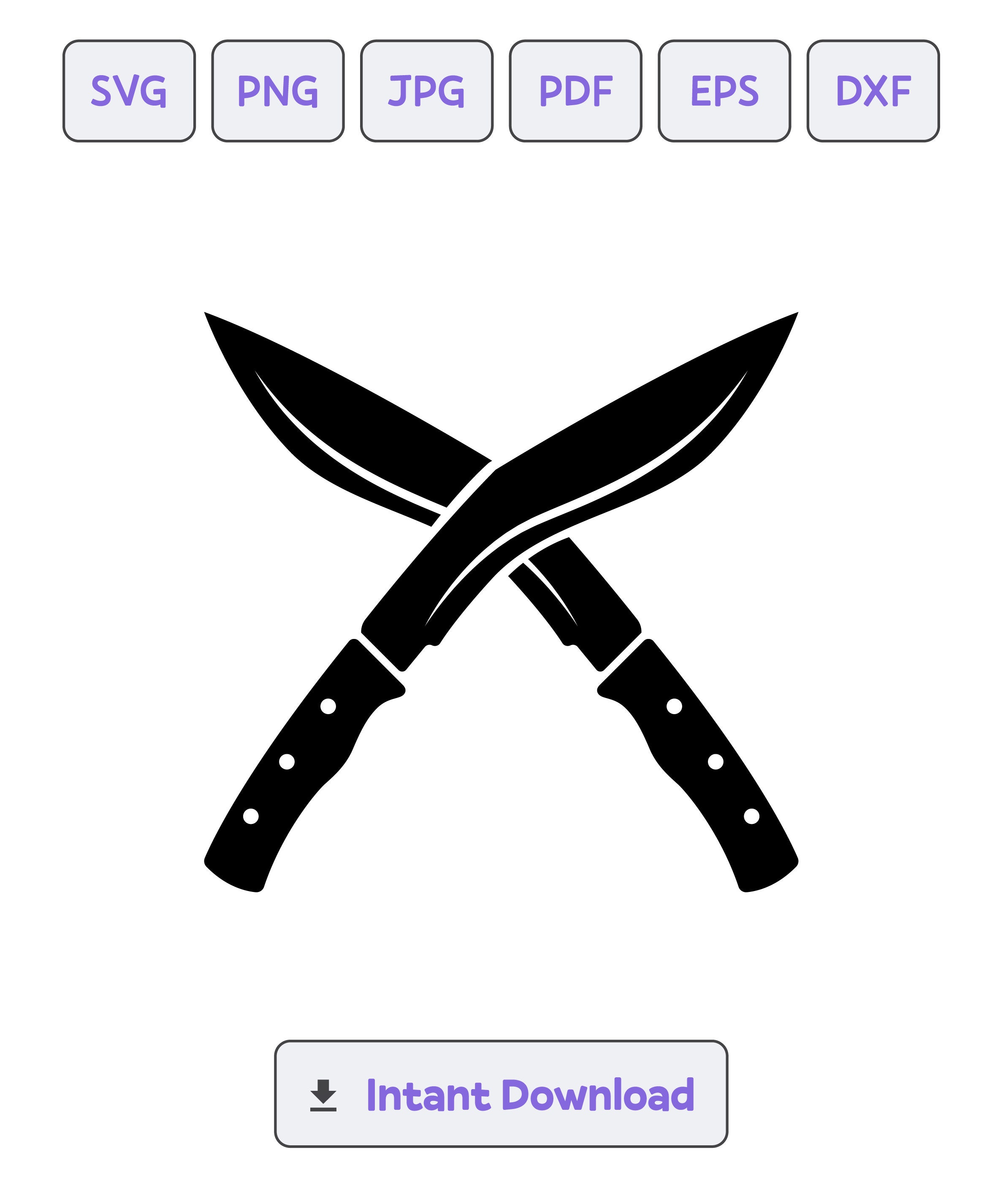 Kukri Cuchillo Logotipo SVG Kukri SVG Kukri Clipart Espada - Etsy México