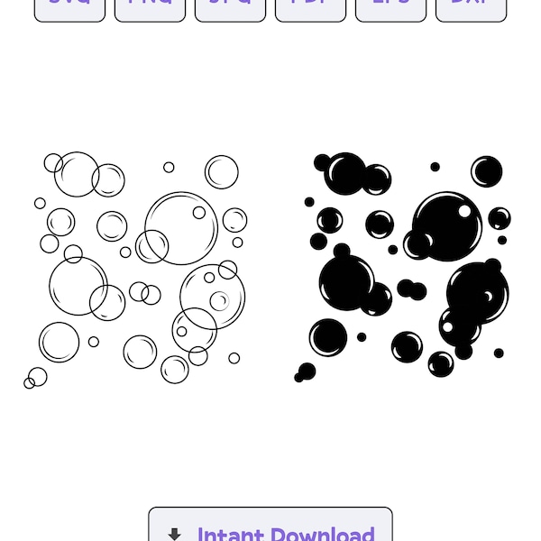 Bubbles Silhouette - Etsy