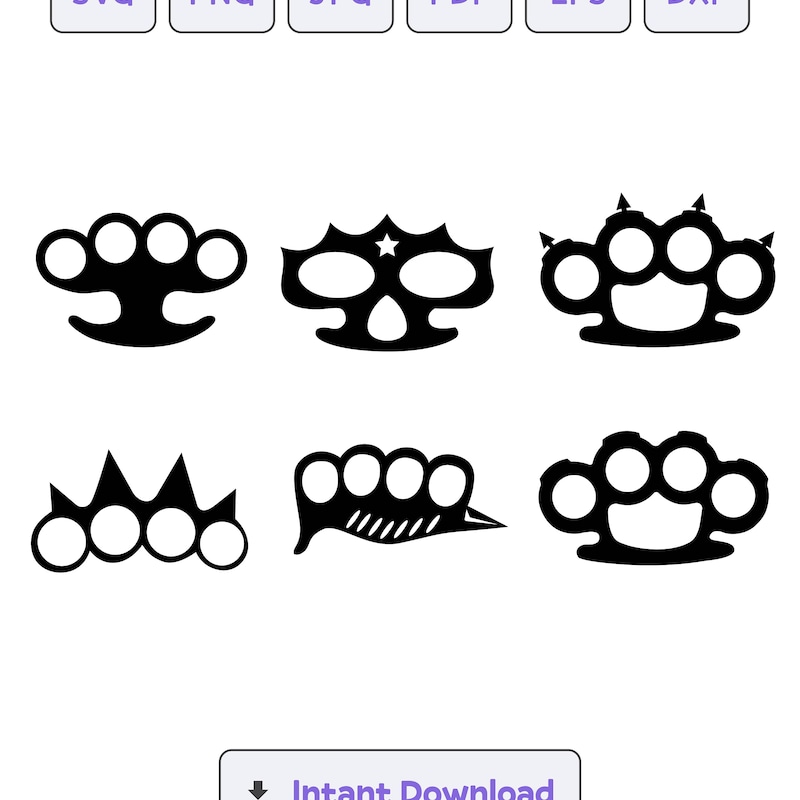 Brass Knuckles Dxf - Etsy