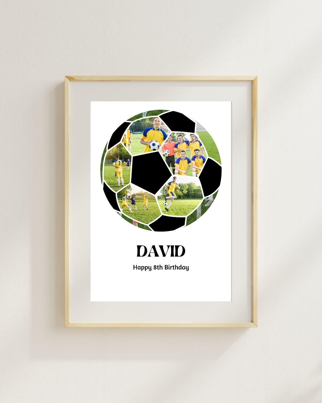 Soccer Ball Frame Collage - Custom Gift for Sports Lovers , Sport Photo ...