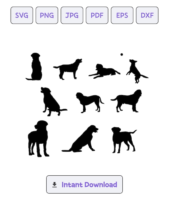 Labrador Silhouette SVG Labrador Svg Labrador Dxf Eps - Etsy
