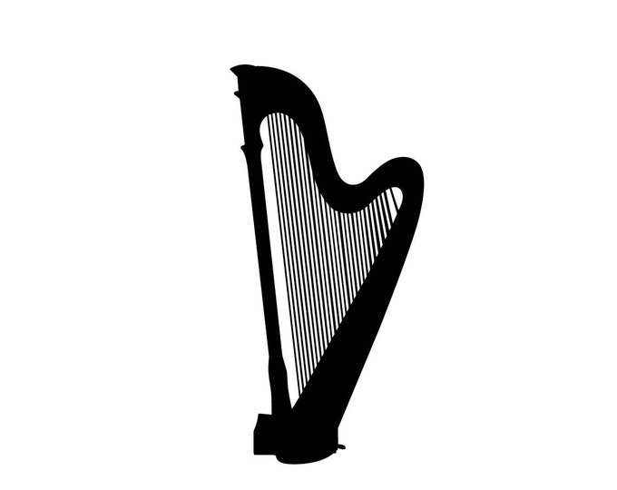 Harp Clipart, Harp Clip Art, Harp Vector Files, Harp Cut File, Harp ...