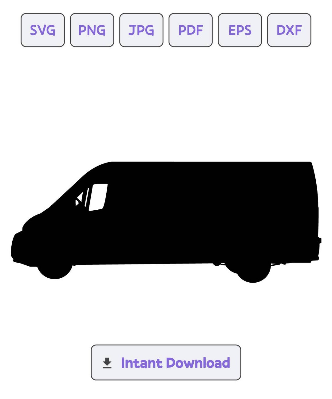 Van Silhoutte, Van SVG File, Van Clipart, Files for Cricut, Van Cut ...