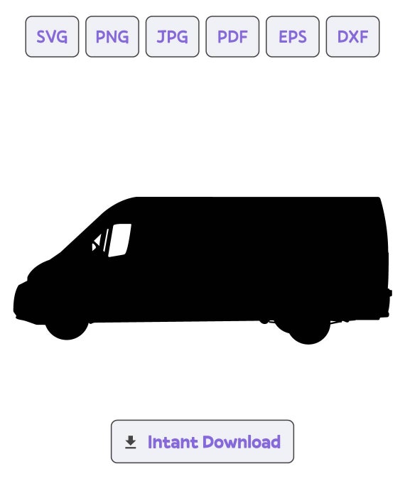 Van Silhoutte Van SVG File Van Clipart Files for Cricut - Etsy UK