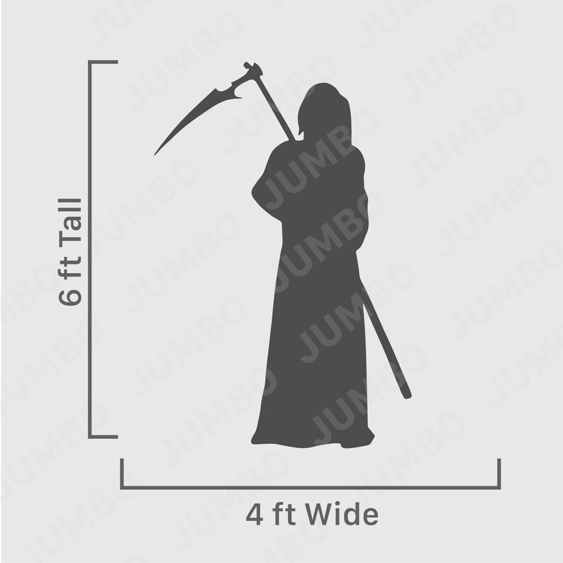 6 Ft Grim Reaper Printable Template for Home Decor, Print Trace and Cut ...