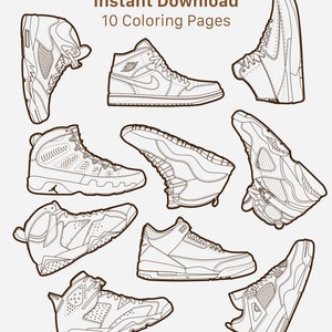 Sneakers Colouring Pages for Kids and Adults | Fun & Creative Designs ...