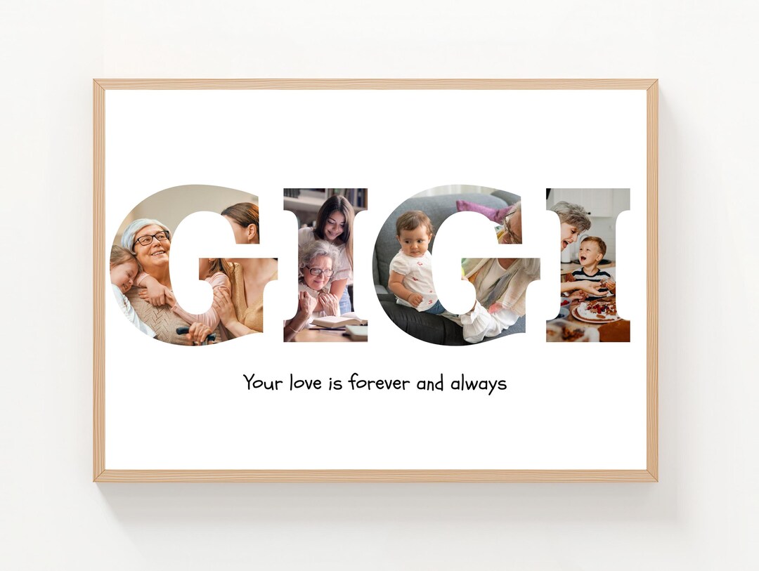 Personalized GIGI Photo Collage Frame, Mother's Day Gift (canva ...