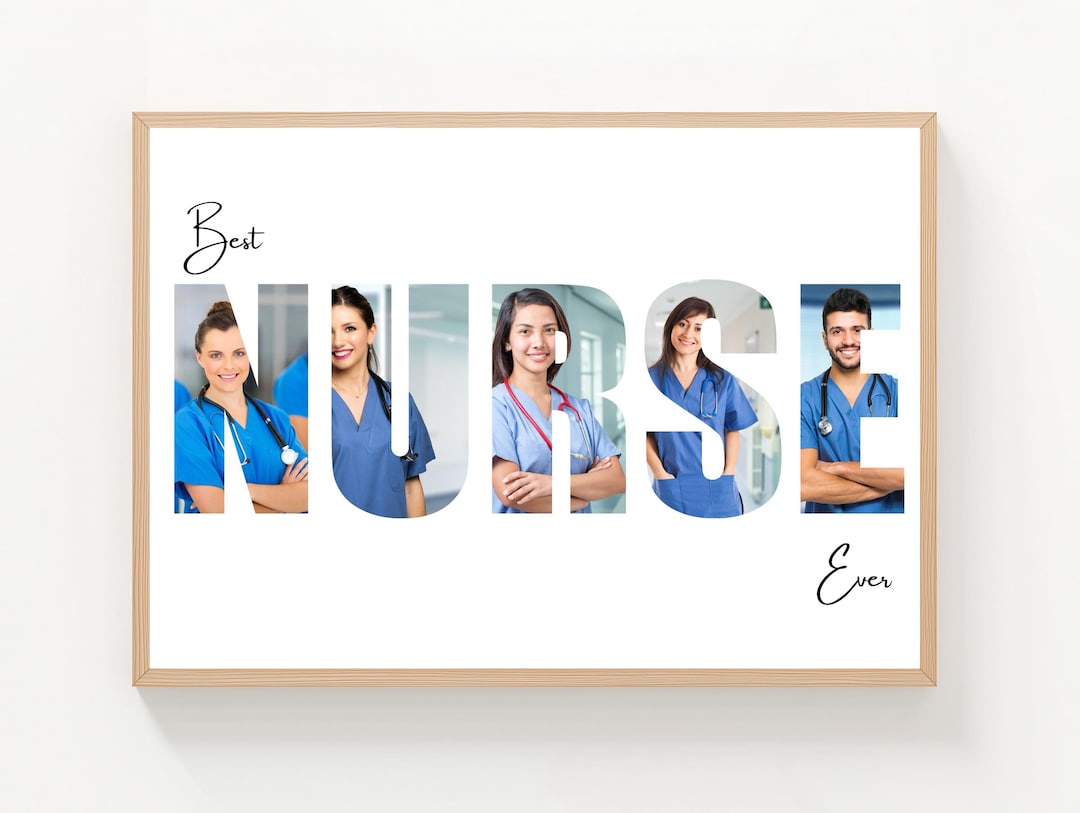 Personalized Nurse Photo Collage: Custom Thank You Gift (digital ...