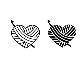 Crochet Heart Dxf | Etsy