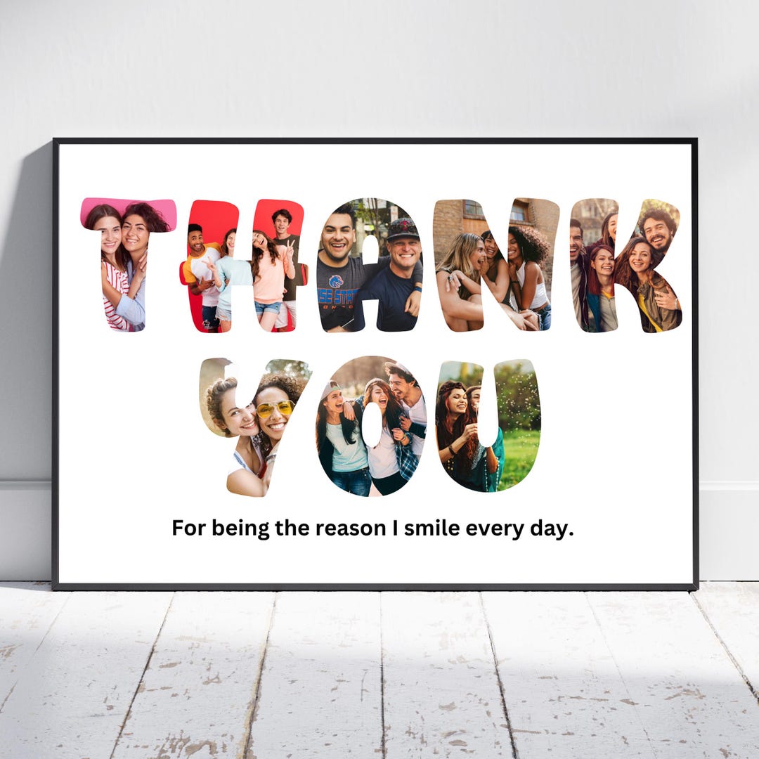 Custom THANK YOU Art Print | Personalized Gift for Special Occasions ...