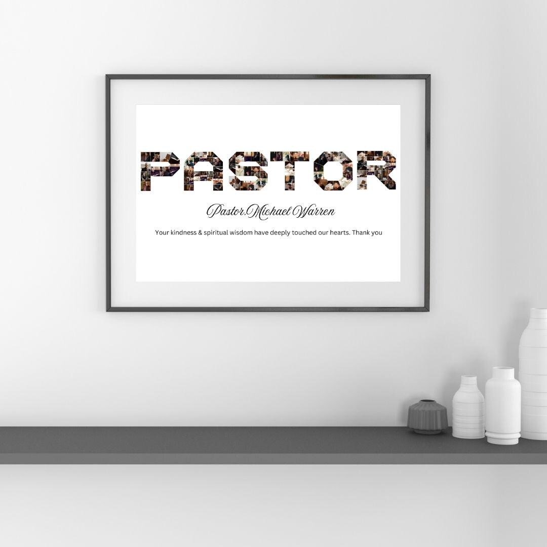 Pastor Photo Collage - Thanks Gift to Pastor, Church Photo Collage ...